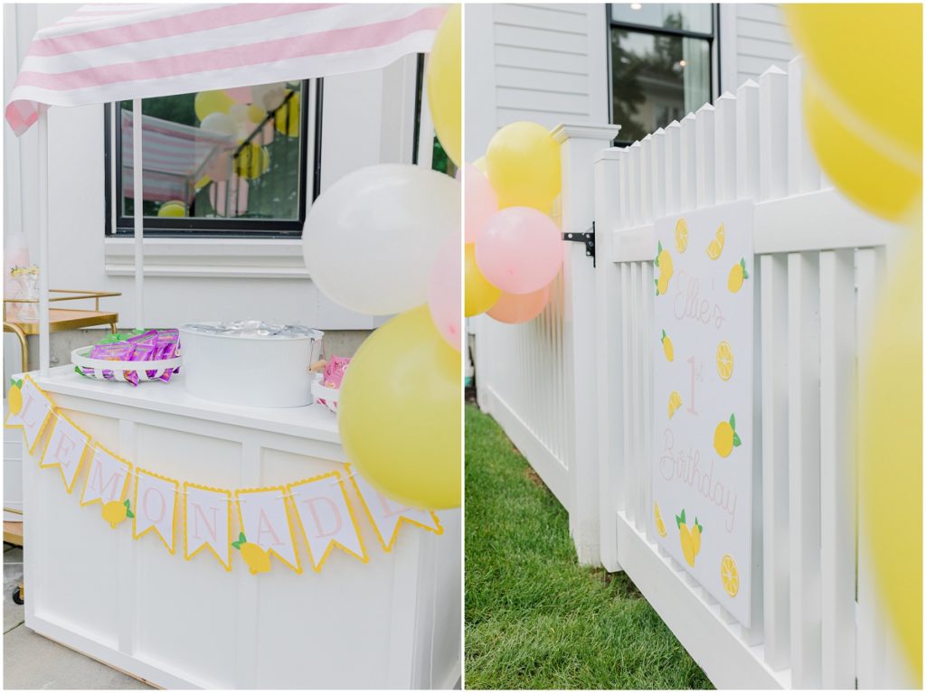 Lemonade Themed Birthday Party and Cake Smash